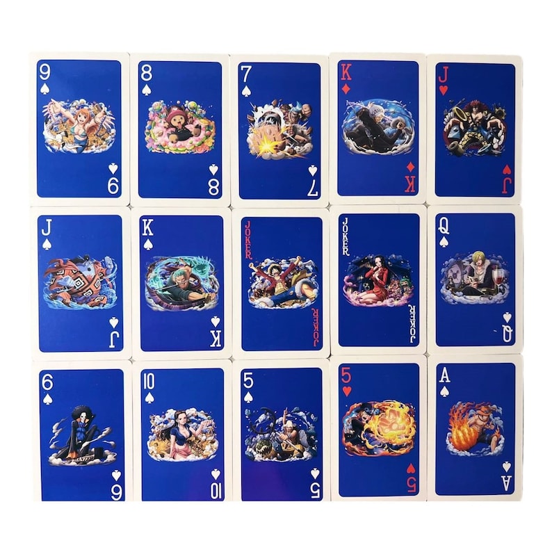 Anime Pirate Playing Cards, Straw Hat Deck 54 Unique Designs, Japanese ...