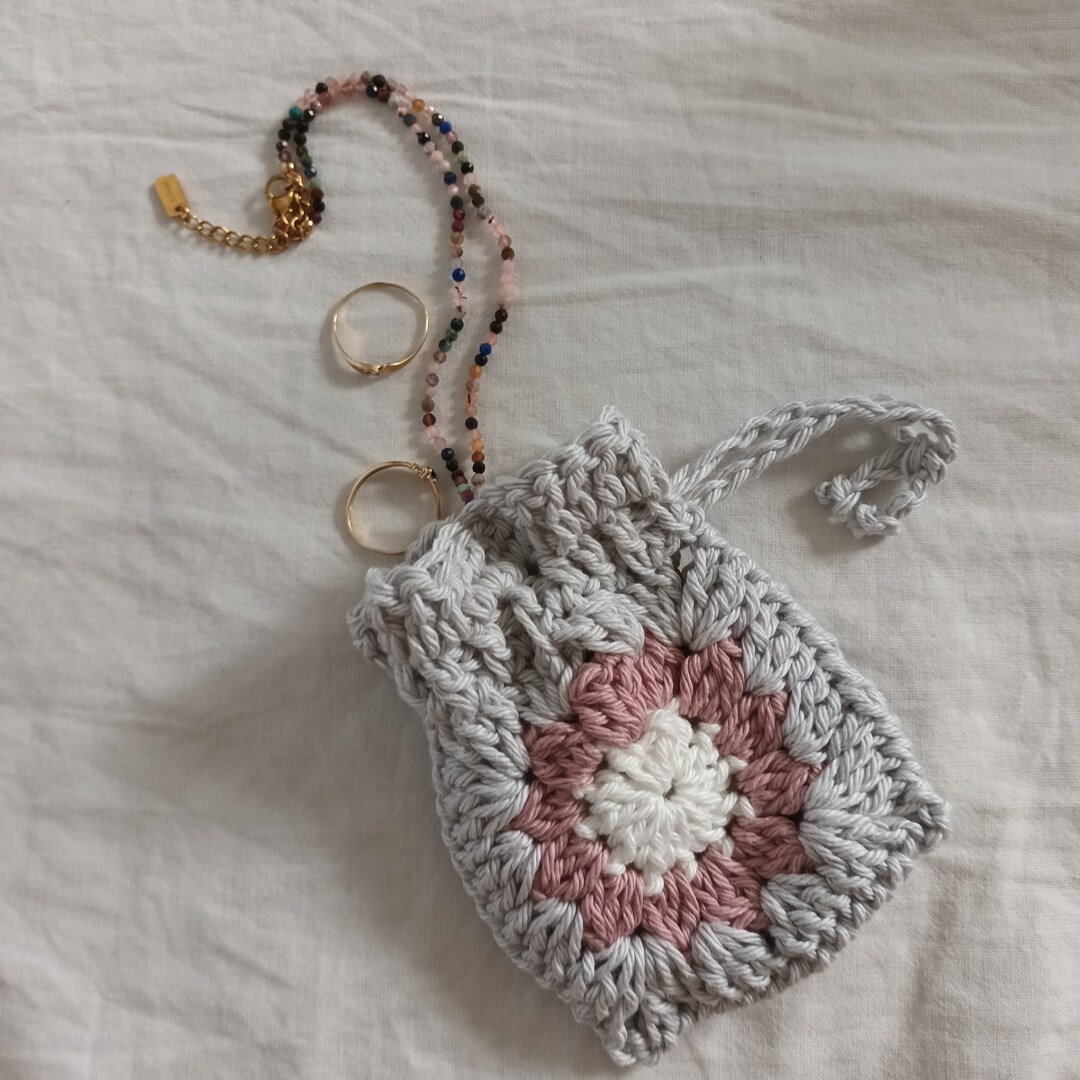 Small Granny Squares Pouch, Crocheted, Handmade - Etsy