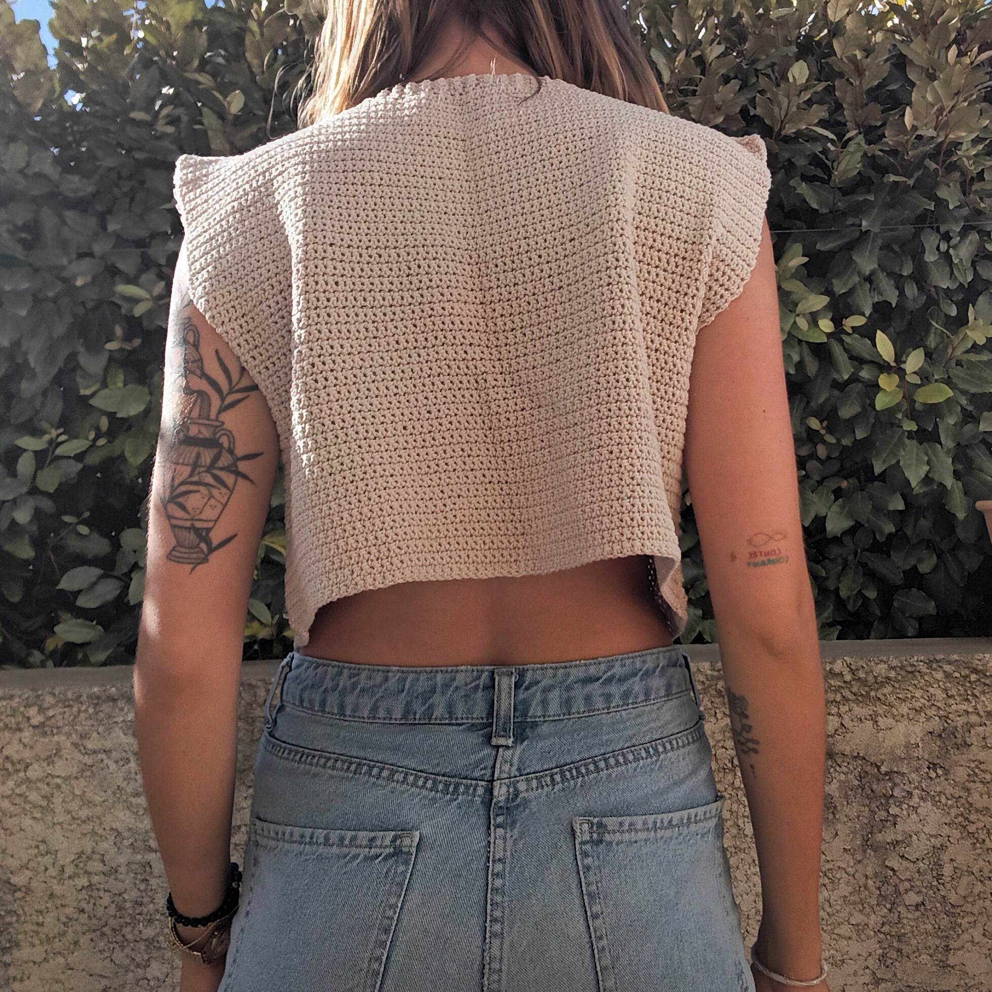 Twisted Crop Top Crochet Handmade - Etsy