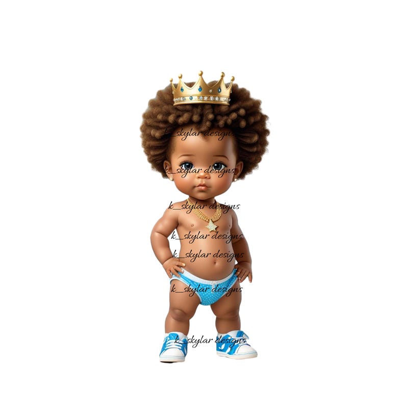 Royal Prince Blue Gold Baby Boy | African American Baby | Curly Hair ...
