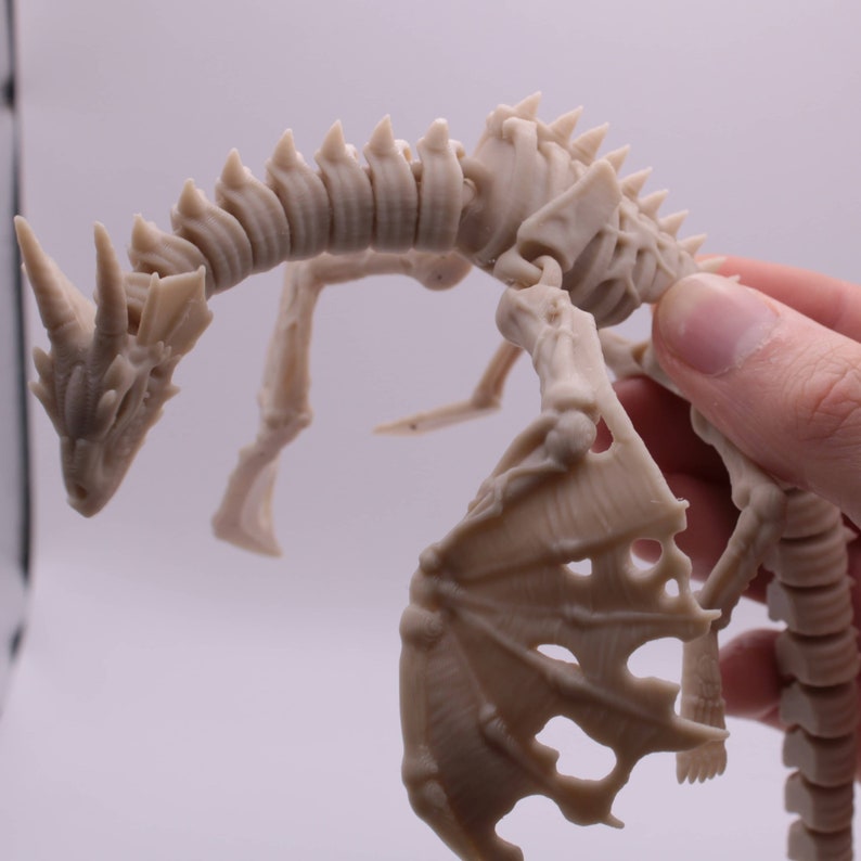 Articulated Bone Dragon 3D Printed Flexible Dragon - Etsy