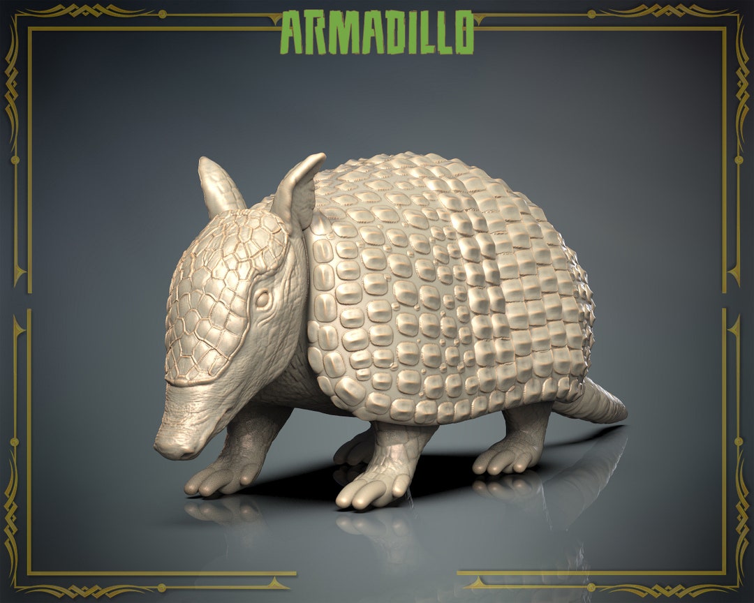32mm Armadillo Miniature, Resin 3D Printed Animal - Etsy