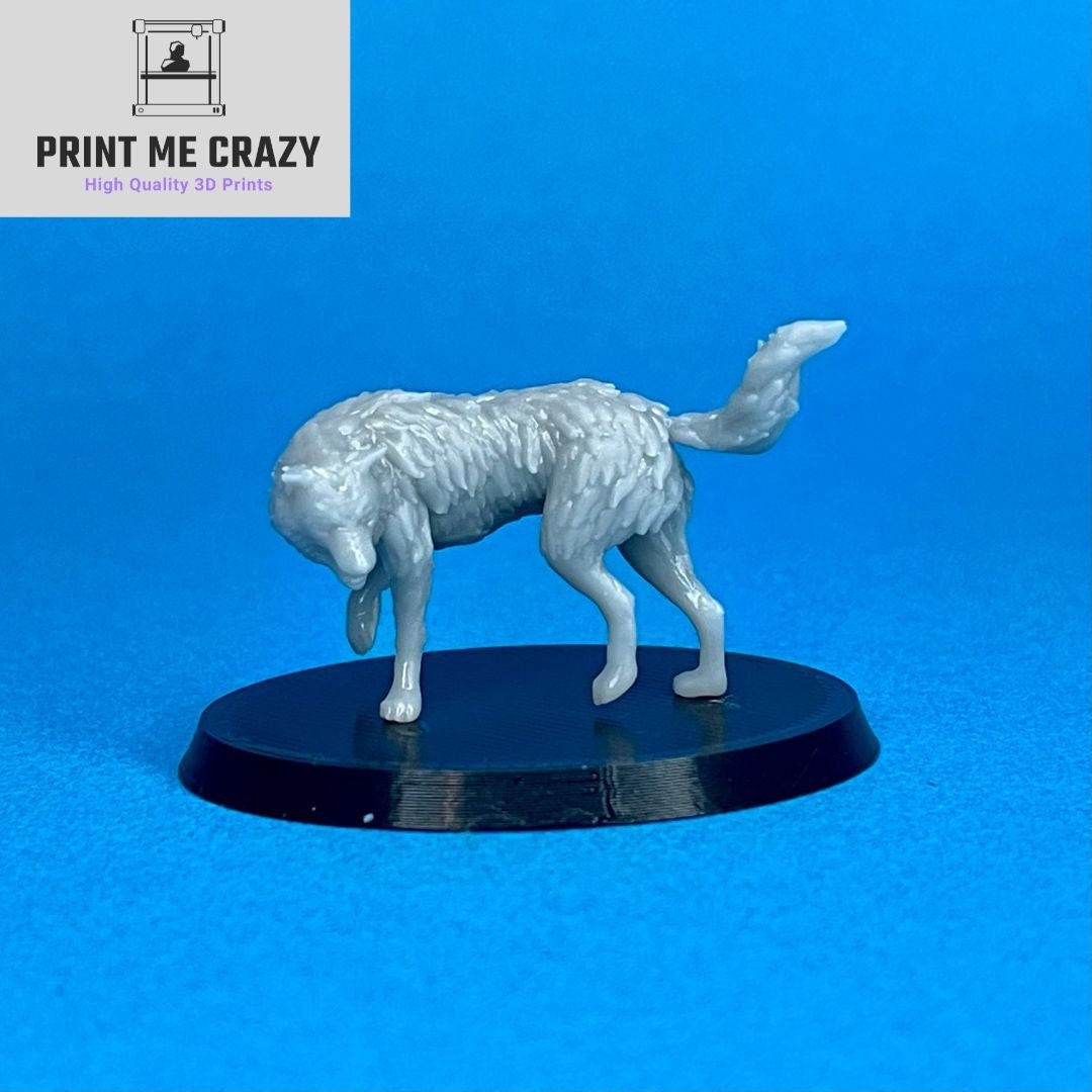 32mm Wolf Miniature, Resin 3D Printed Animal - Etsy