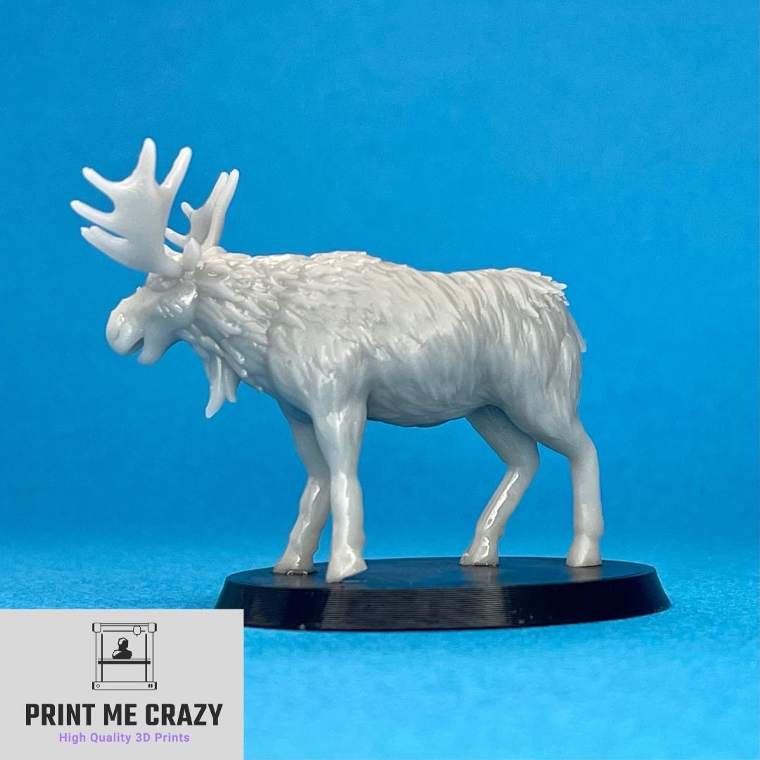 32mm Moose Miniature, Resin 3D Printed Animal - Etsy