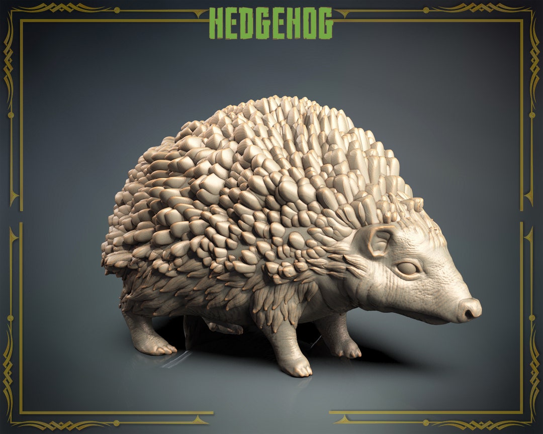 32mm Hedgehog Miniature, Resin 3D Printed Animal - Etsy