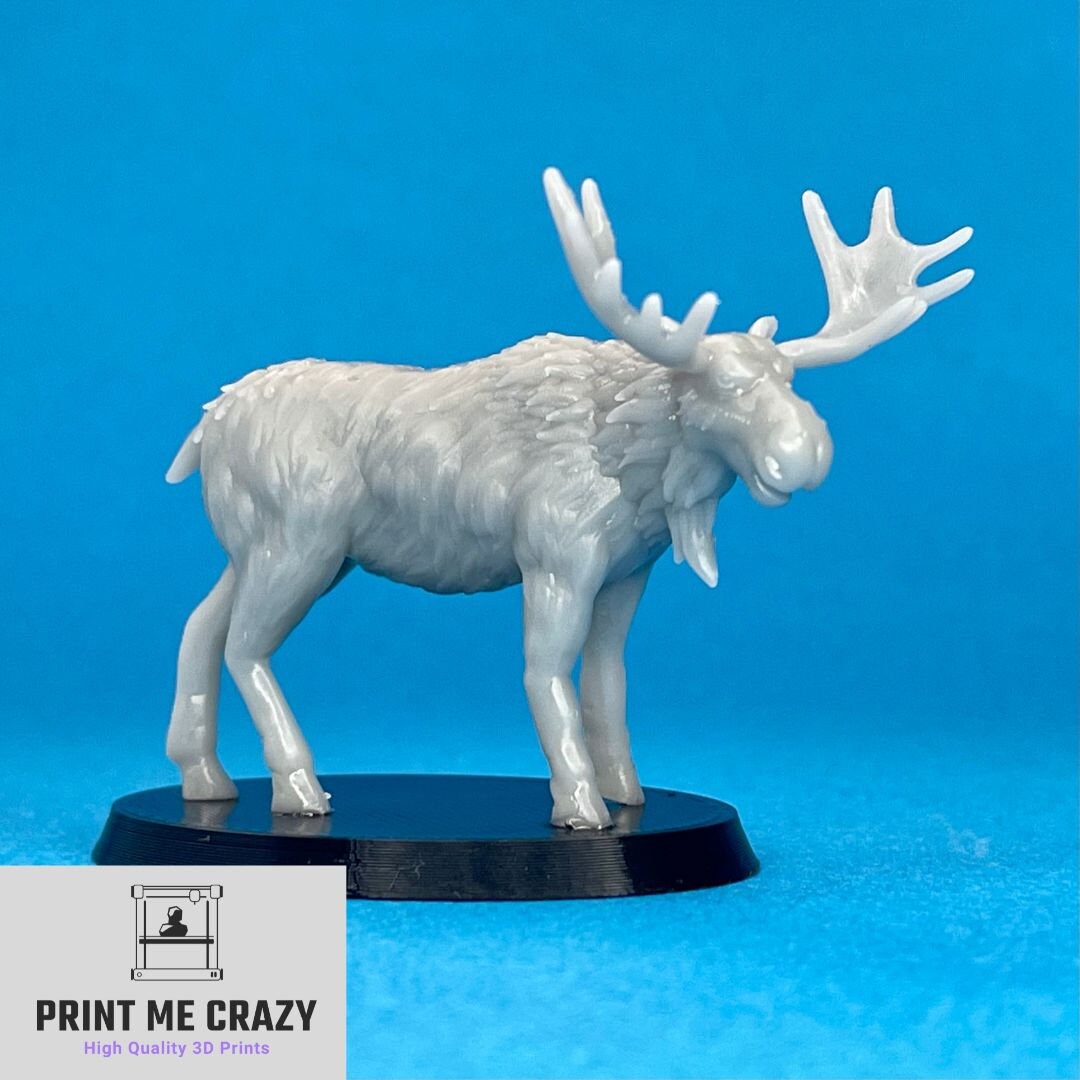 32mm Moose Miniature, Resin 3D Printed Animal - Etsy