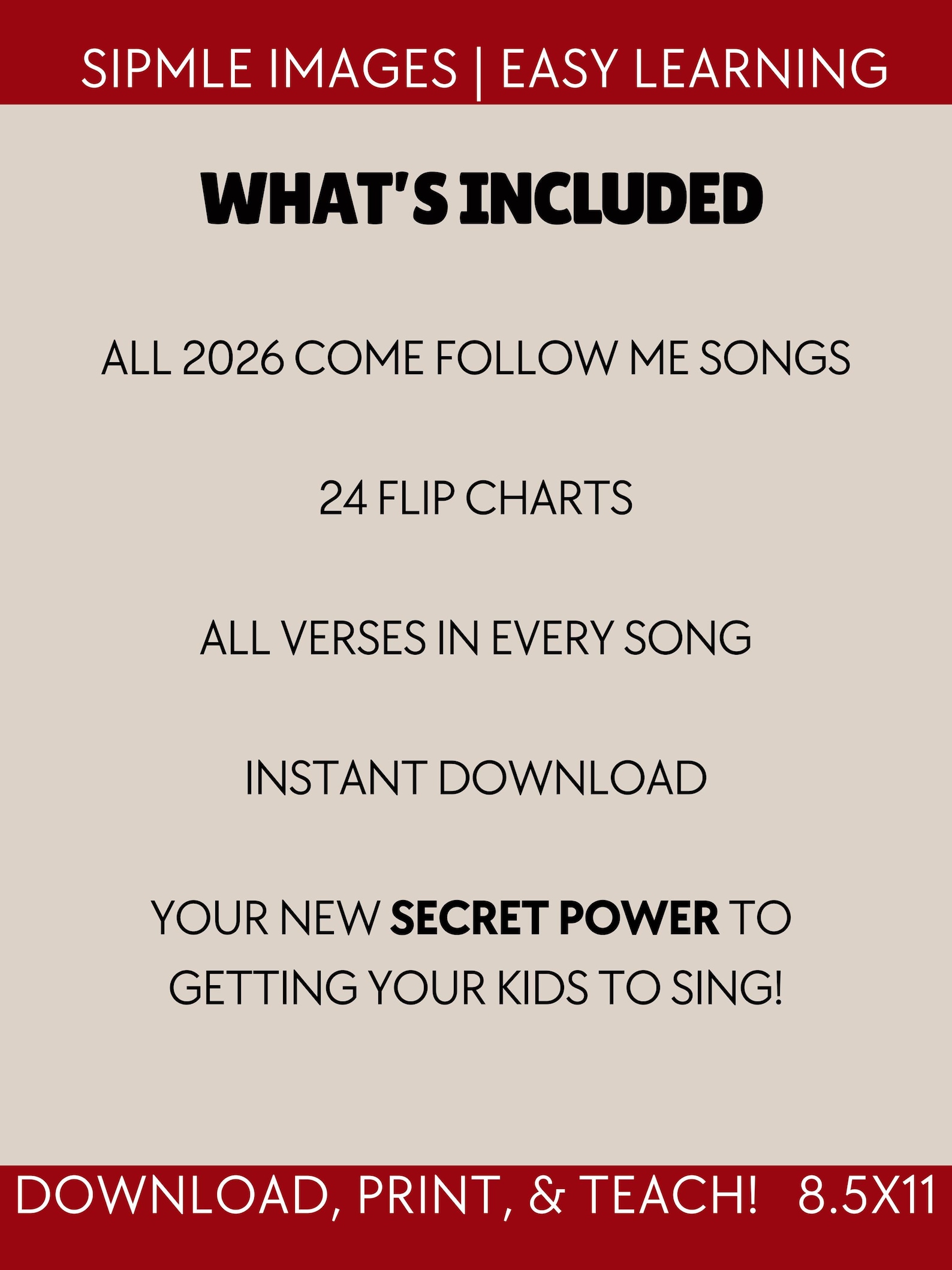2026 Old Testament Songs | LDS Primary Singing Time Flip Chart Bundle ...