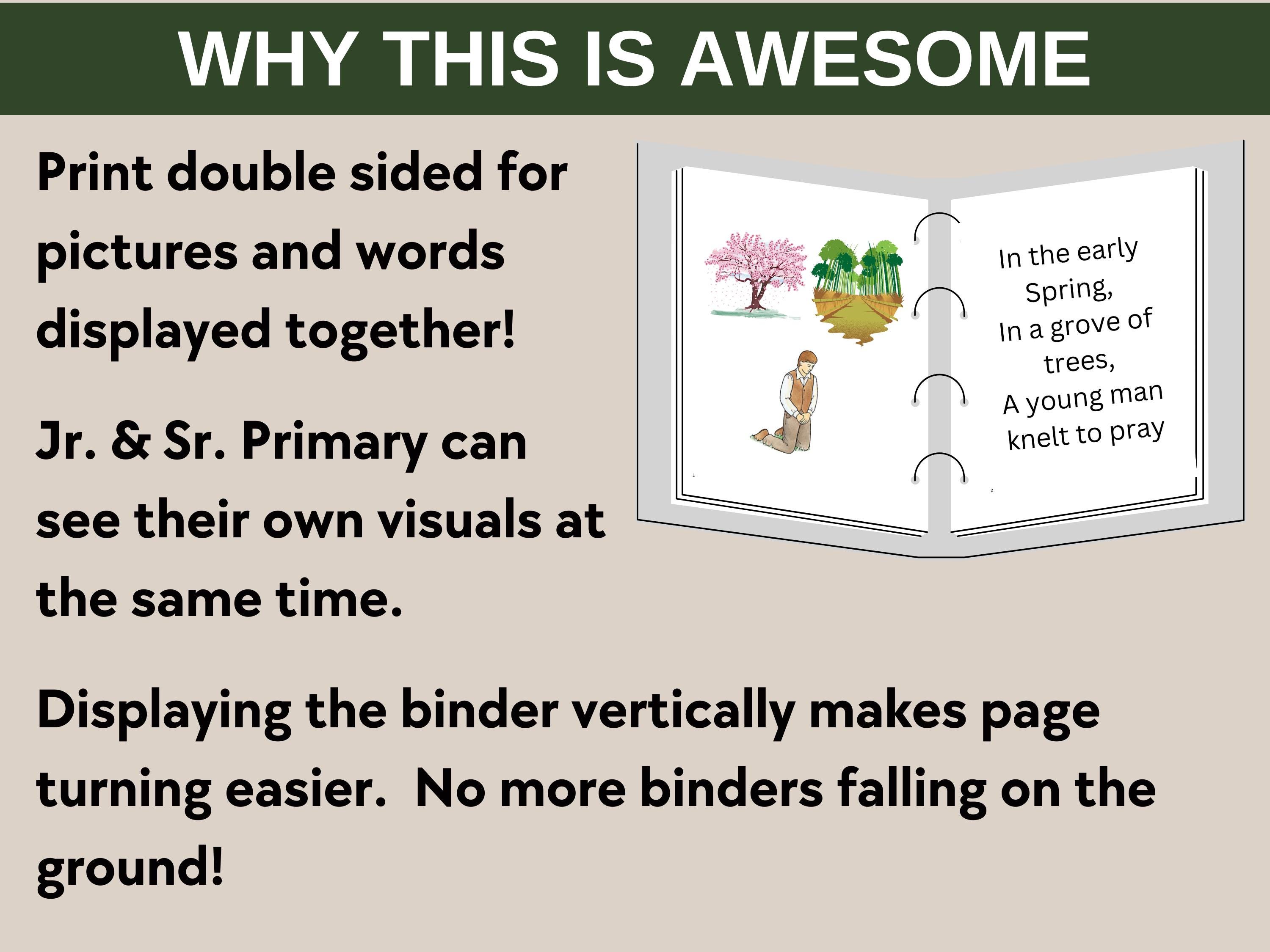 Restored Flip Chart Song Visuals, Primary Singing Time Printable Visual ...