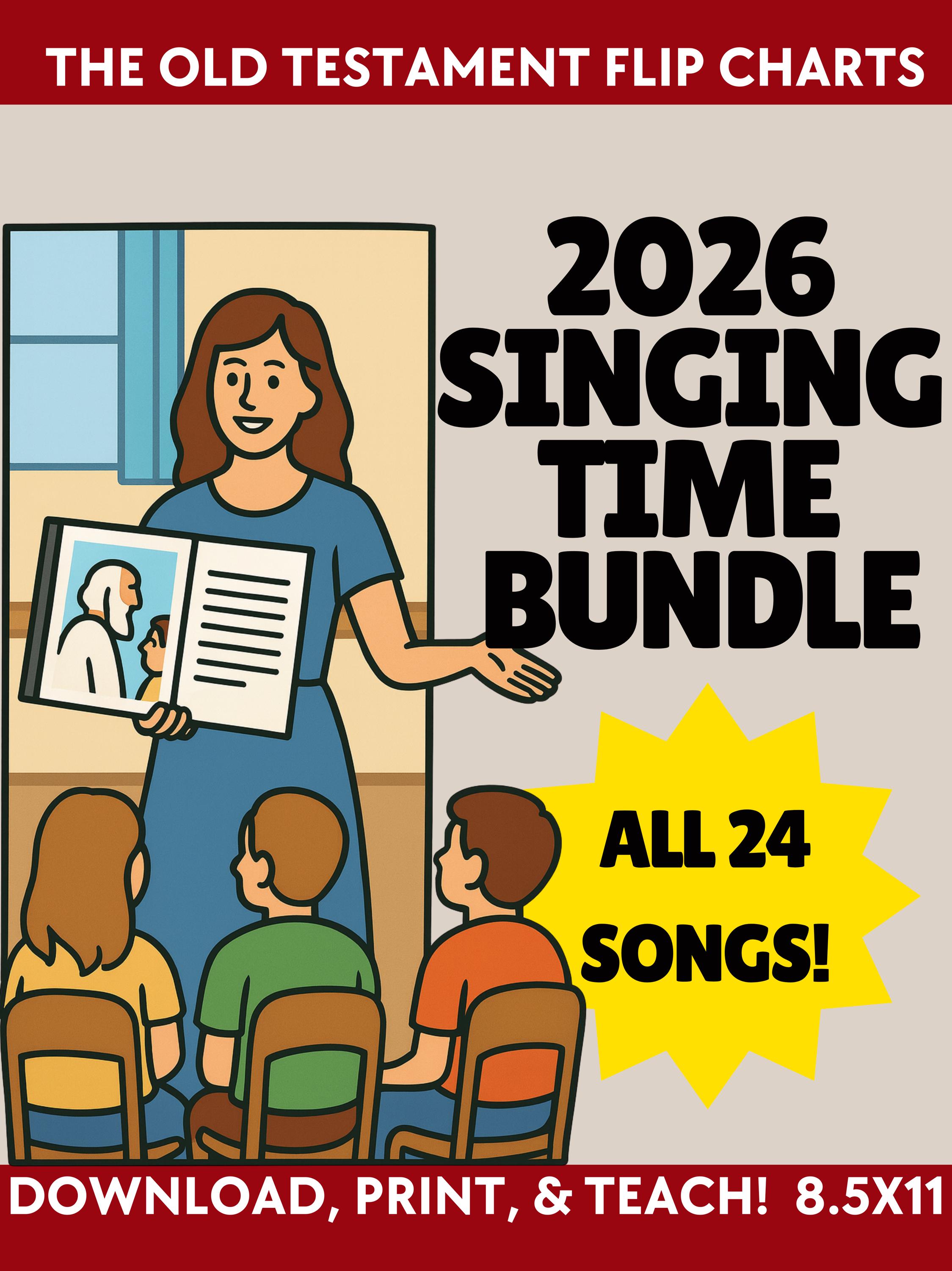 2026 Old Testament Songs | LDS Primary Singing Time Flip Chart Bundle ...
