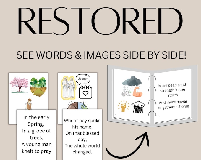 Restored Flip Chart Song Visuals, Primary Singing Time Printable Visual ...