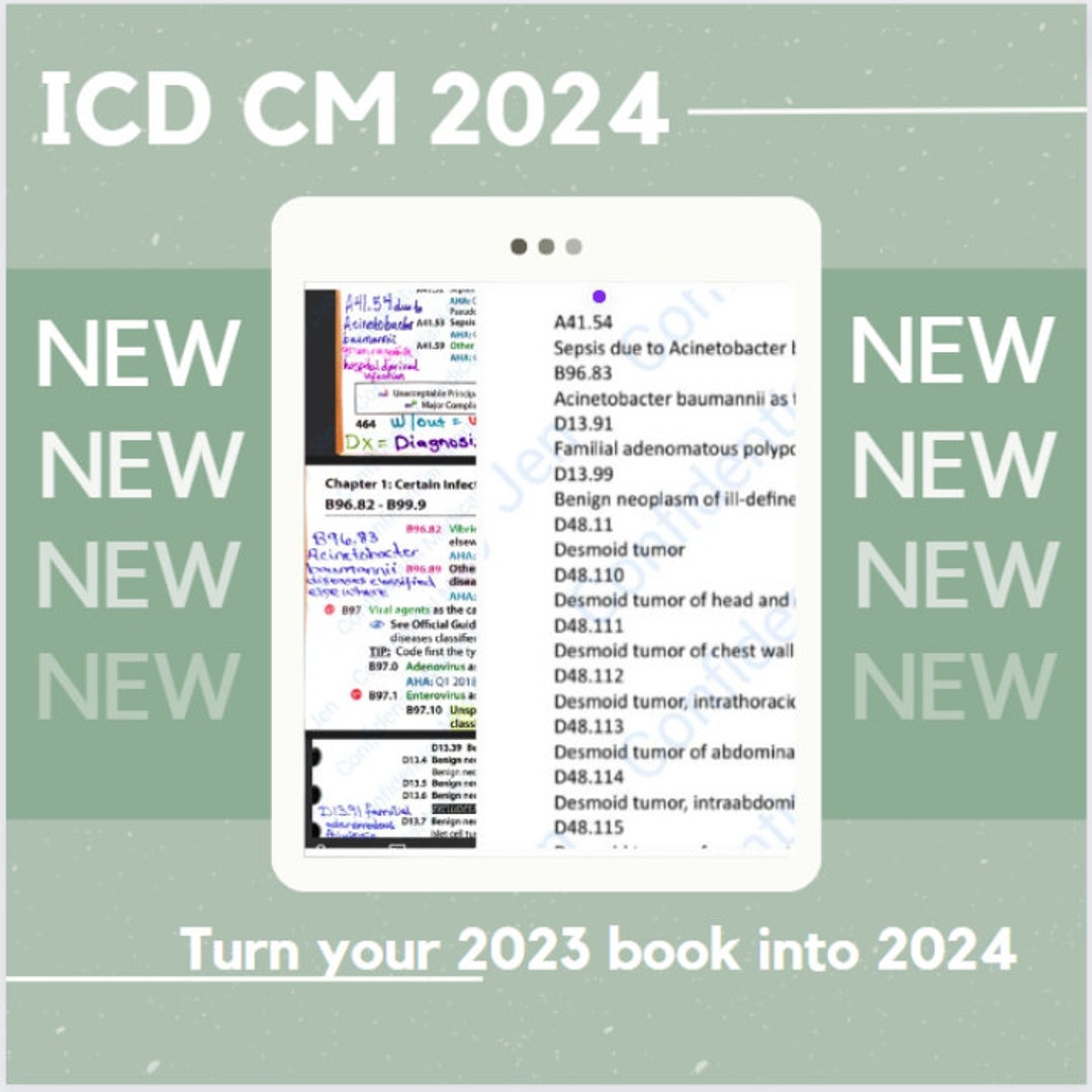 Turn 2023 ICD10 CM Book Into a 2024 Book With Typed List Handwritten ...