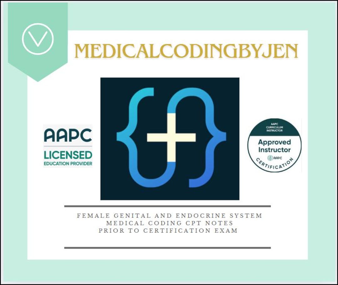Female Genital and Endocrine System AMA CPT Section Prior to Medical ...