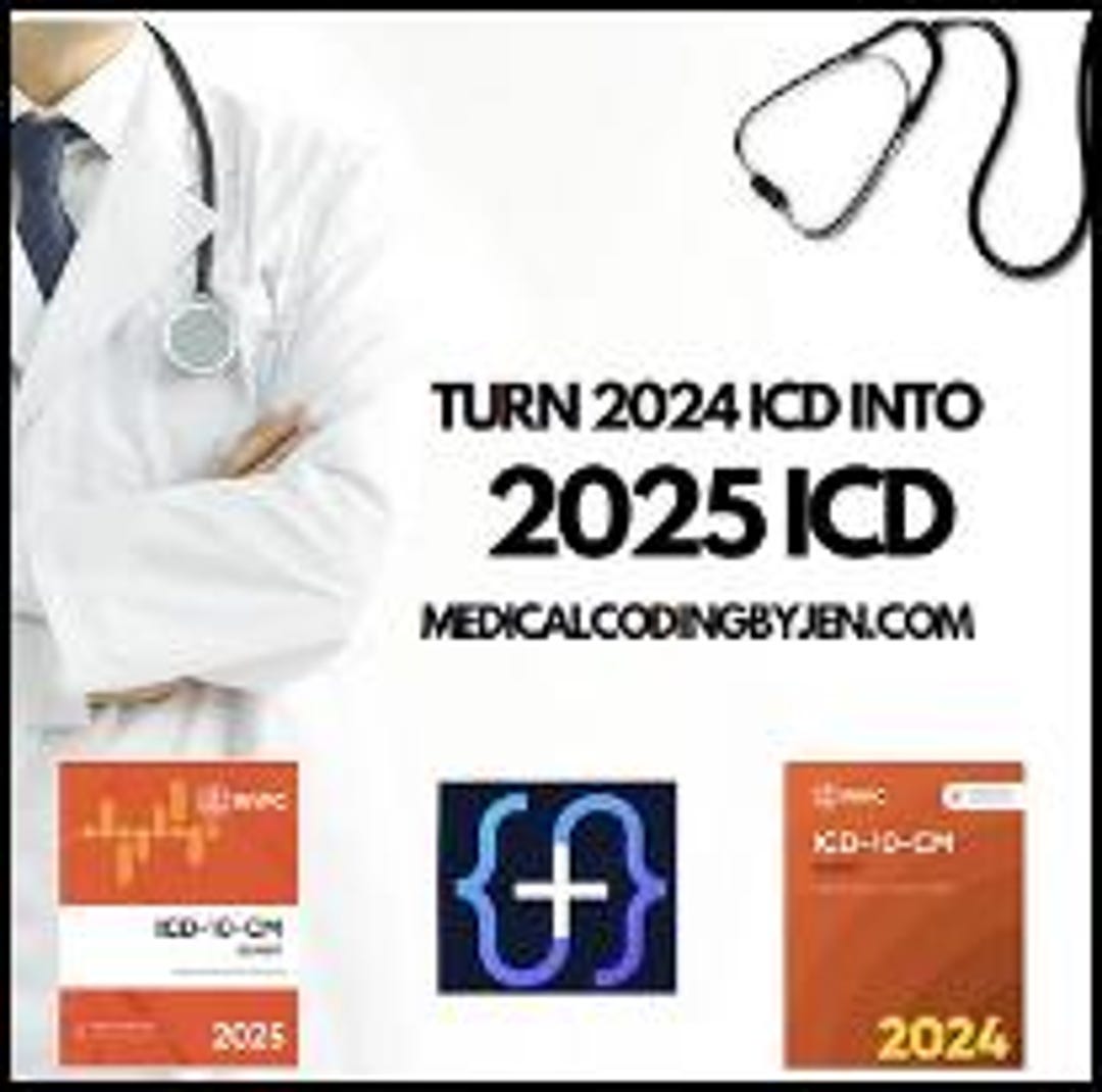 Turn 2024 ICD10 CM Book Into a 2025 Book With Typed List Medical Coding ...