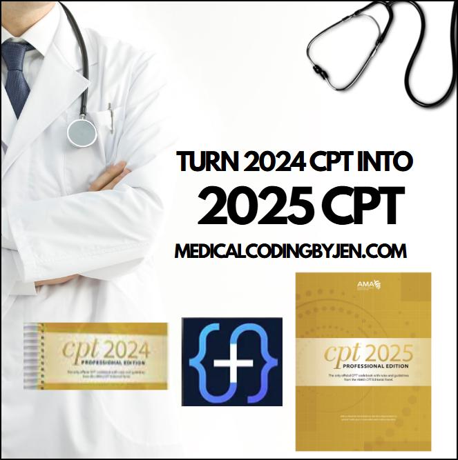 Turn 2024 CPT Book Into 2025 With Written Examples Including Typed ...