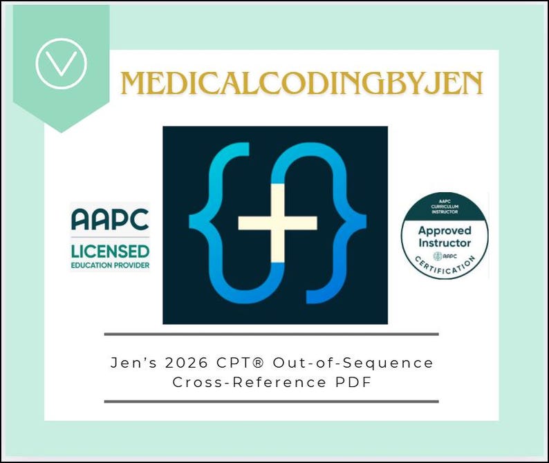 Fix 2026 CPT® Out‑of‑sequence Cross‑reference PDF Hand Written Page ...