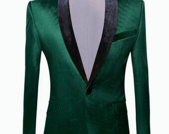 Emerald Green Velvet Jacket Women - Etsy