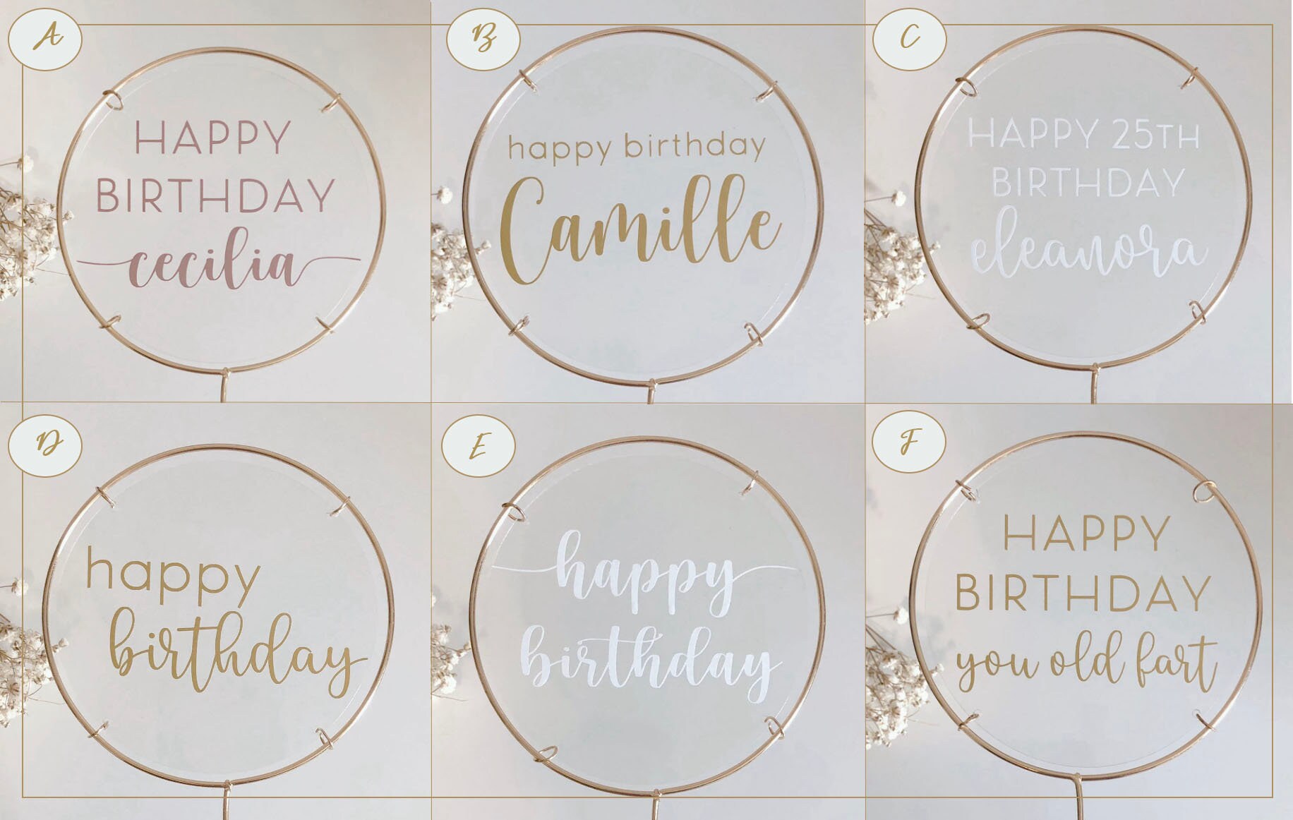 Custom Acrylic Cake Topper Personalized Acrylic Topper | Etsy