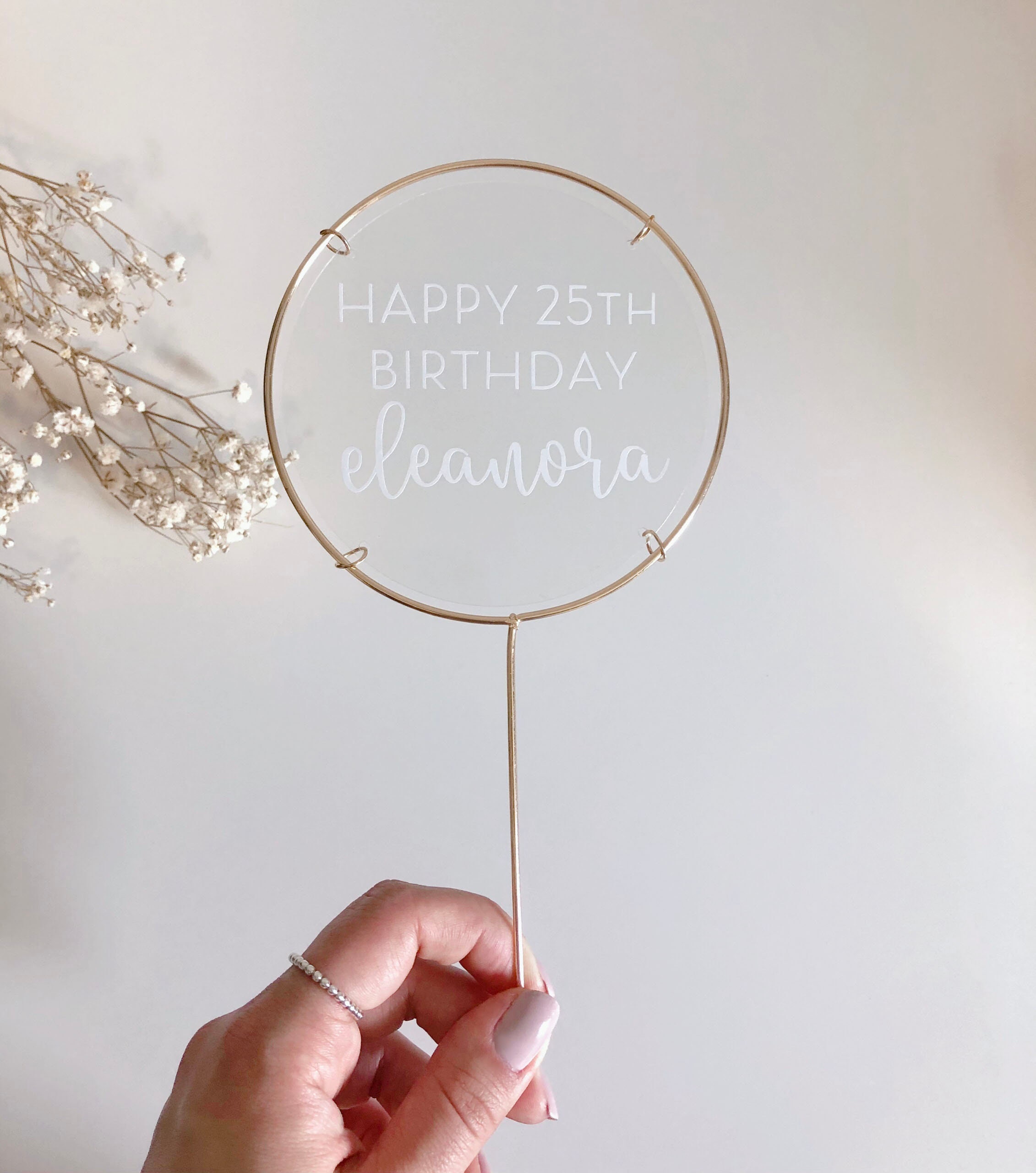 Custom Acrylic Cake Topper Personalized Acrylic Topper | Etsy