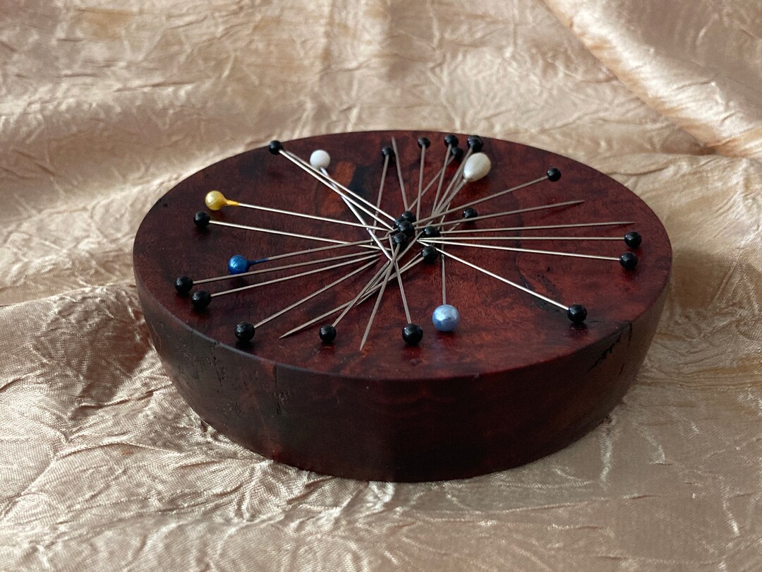 Magnetic Pin/paperclip Holder - Round Hardwood - Etsy