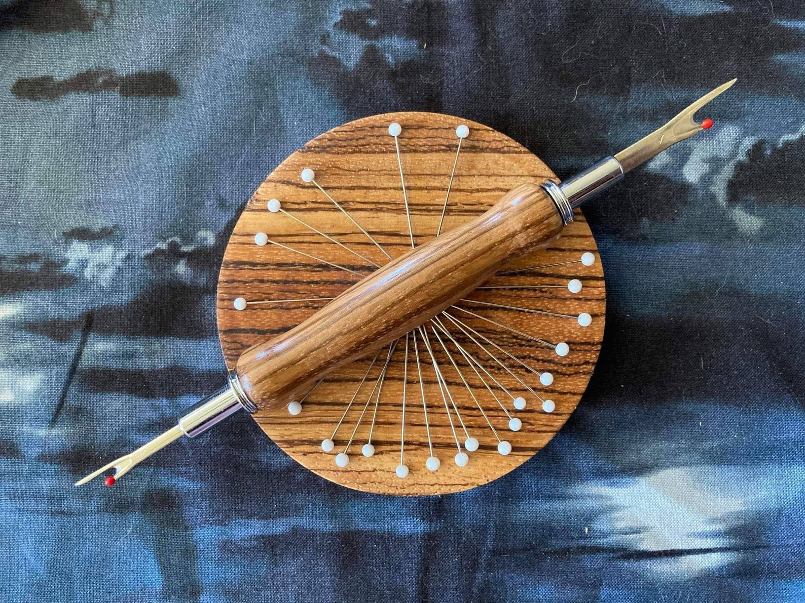 Seam Rippers and Round Pincushion Sets Made With Exotic Wood - Etsy