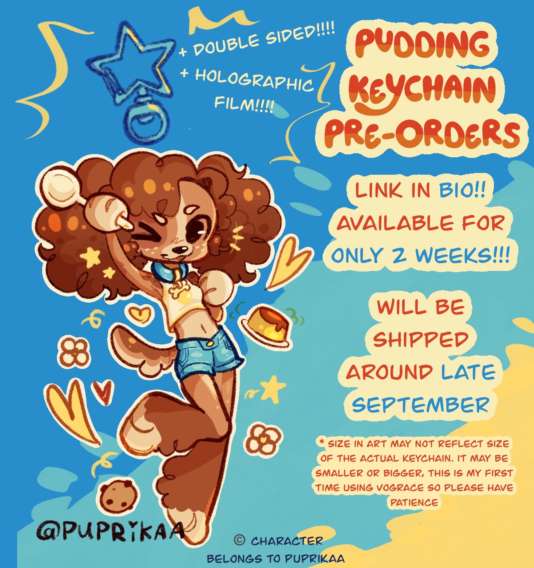 PRE-ORDER ONLY Pudding 3 Keychain by Puprikaa Kawaii Furry Keychain - Etsy