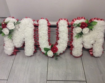 Funeral Flowers Letters - Etsy UK