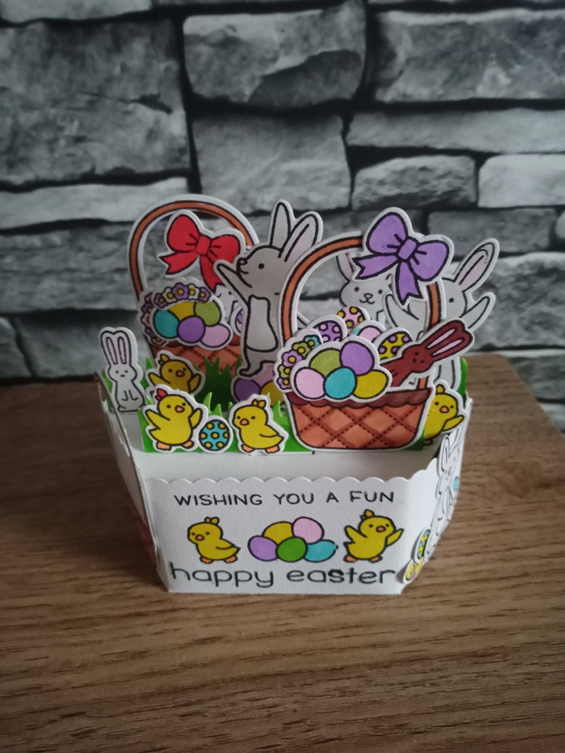 Easter Basket Race Easter Pop up Card - Etsy
