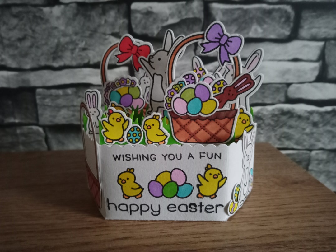 Easter Basket Race Easter Pop up Card - Etsy