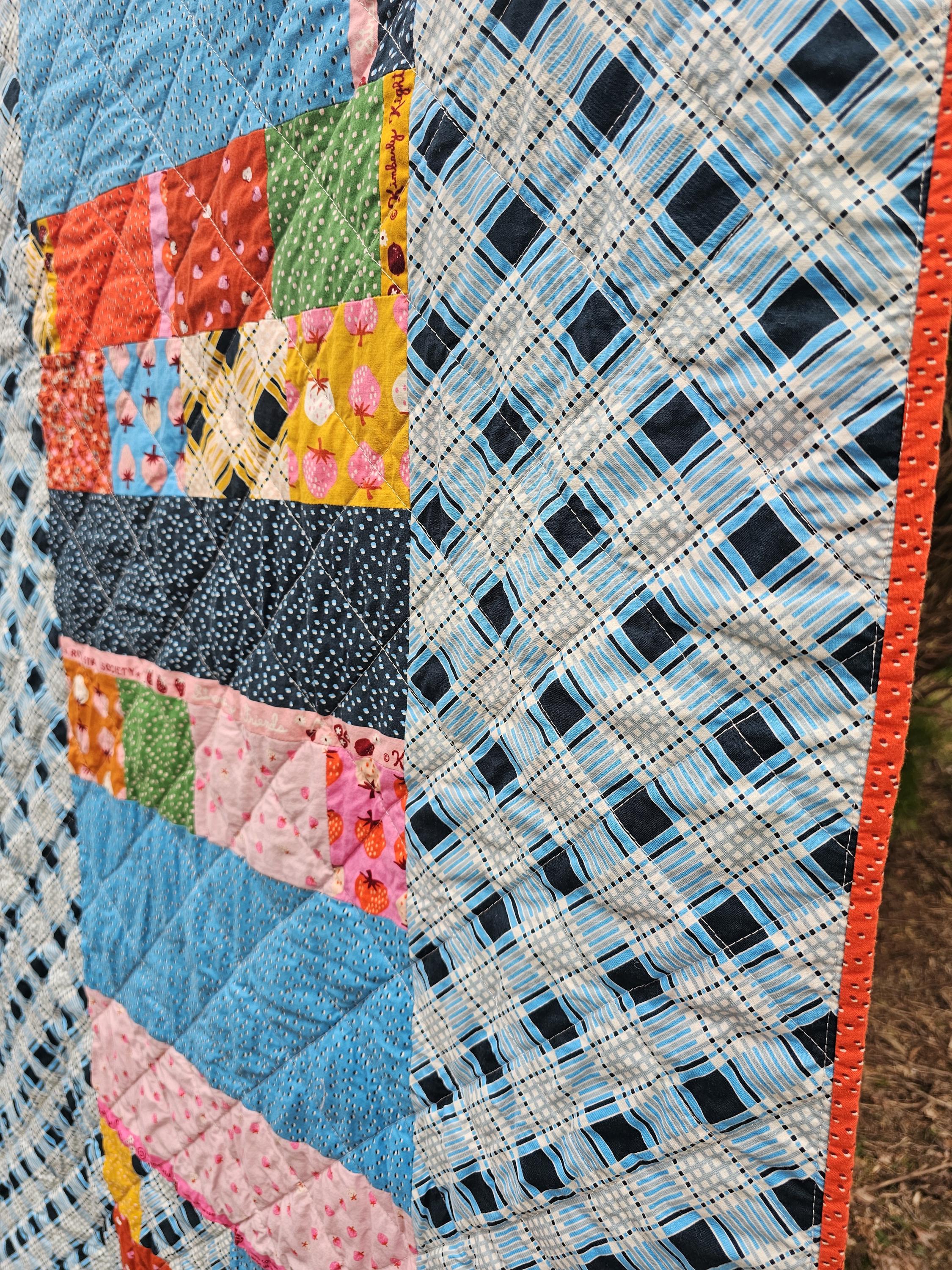 Handmade Patchwork Quilt: Ruby Star Society Strawberry Fabric, Lap ...