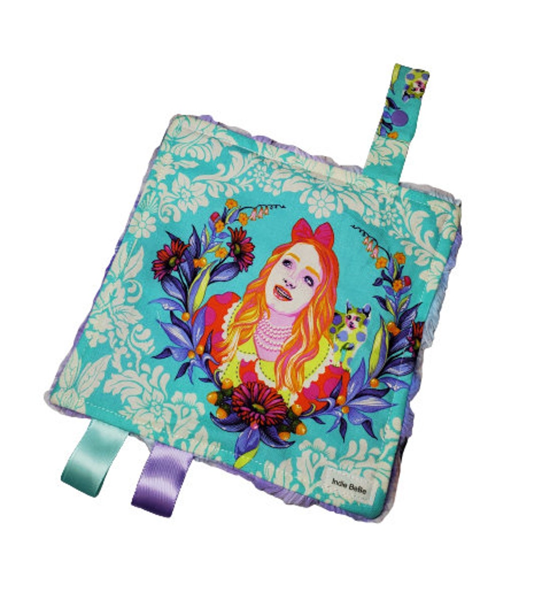 Crinkle Lovey, Alice in Wonderland, Paci Holder, Mini Lovey, Paci ...