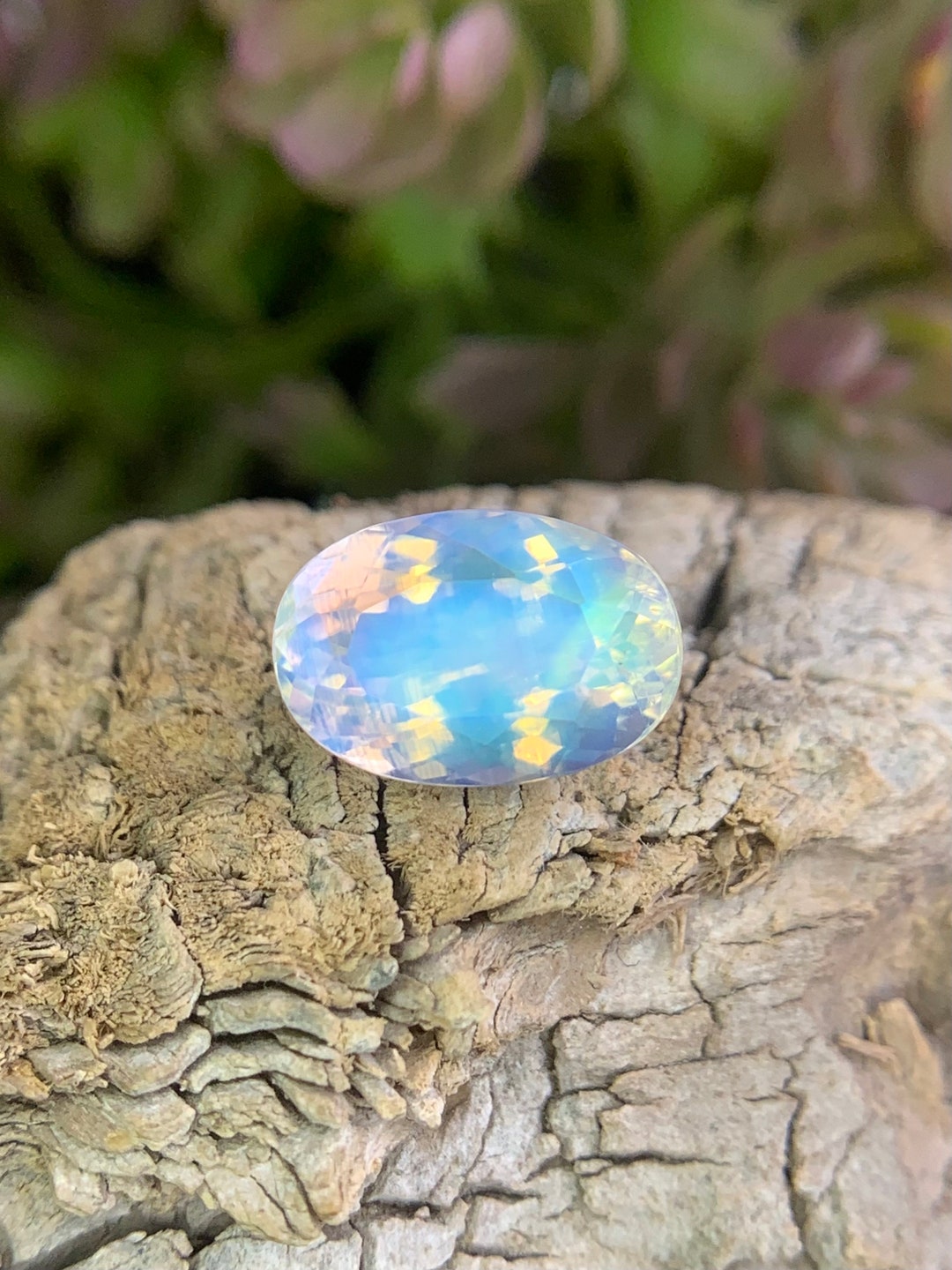 Charming Multi Fire Natural Rainbow Moonstone/ Oval Shape/ Excellent ...