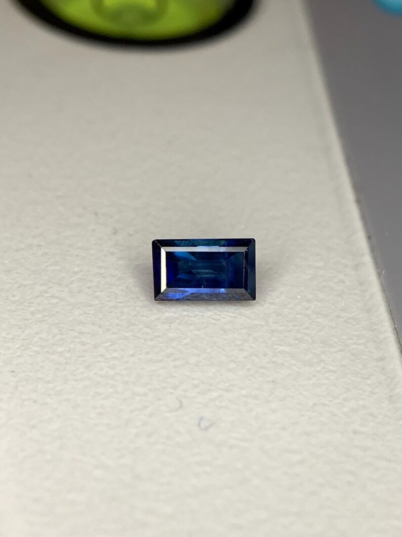 Natural Blue Sapphire Baguette Cut Heated Madagascar Sapphire Loose ...
