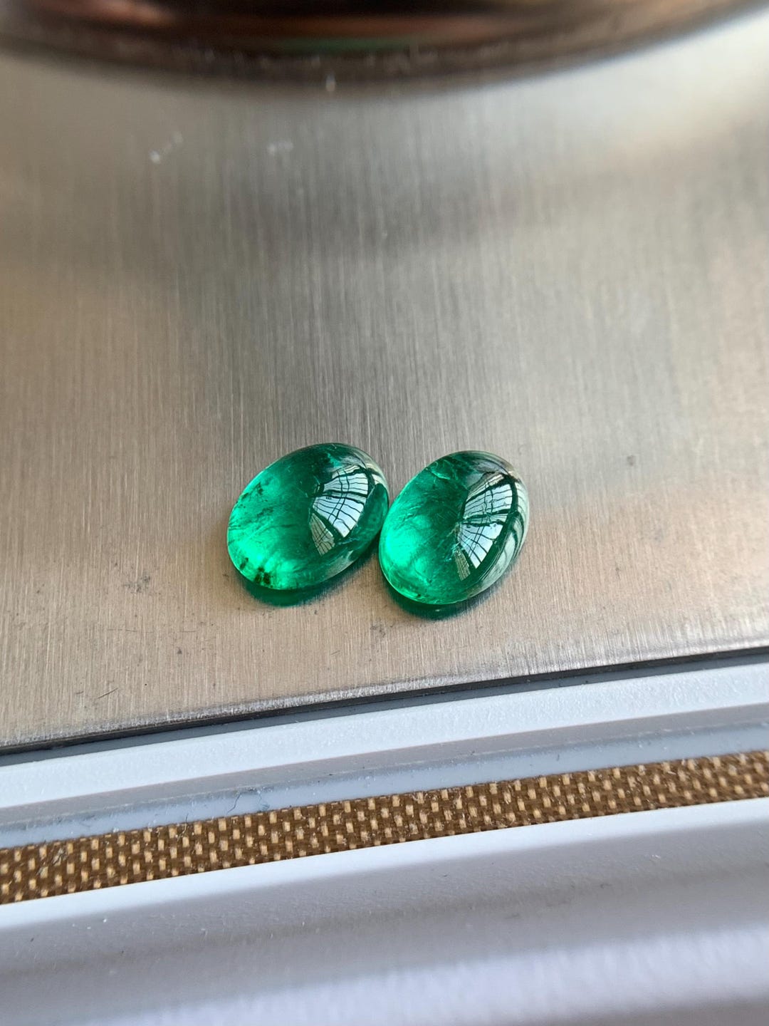 Natural Zambian Emerald Cabochon Oval Pair 2.32 Ct | Matching Gemstone ...