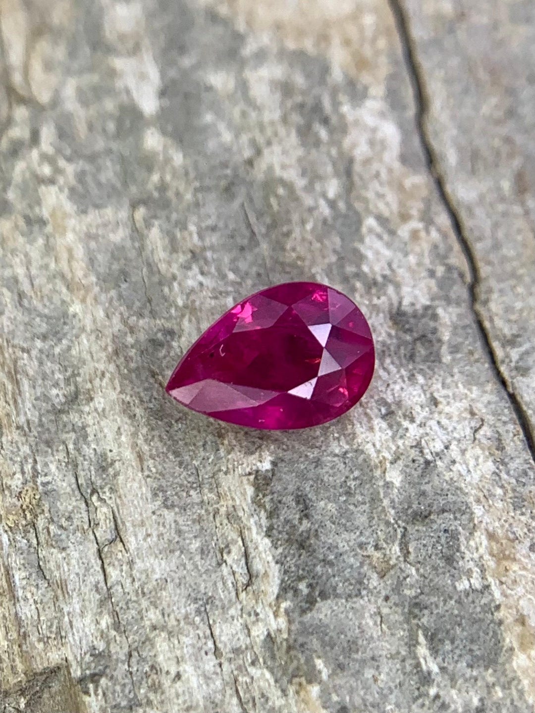 Flawless Natural Ruby/ Pear Shape/ Heated Stone/ African Ruby/ for ...