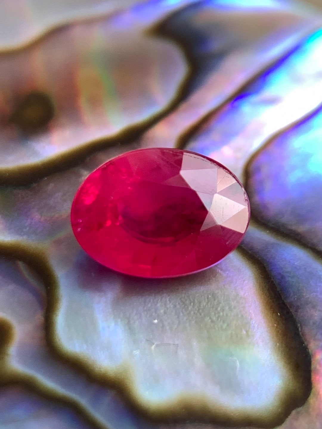 African Ruby Gemstone: 1.01 Carat Oval Cut Heated Stone - Etsy