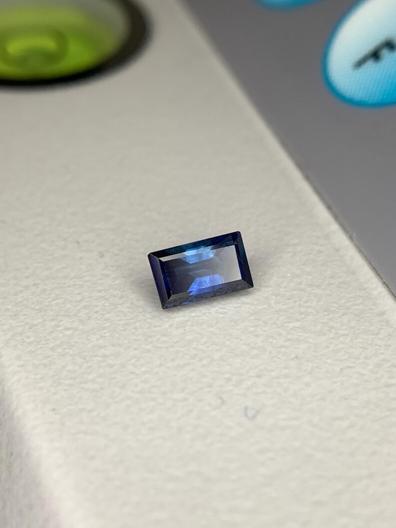 Natural Blue Sapphire Baguette Cut Heated Madagascar Sapphire Loose ...