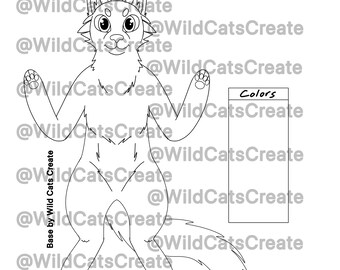 Cat Reference Sheet Furry - Etsy