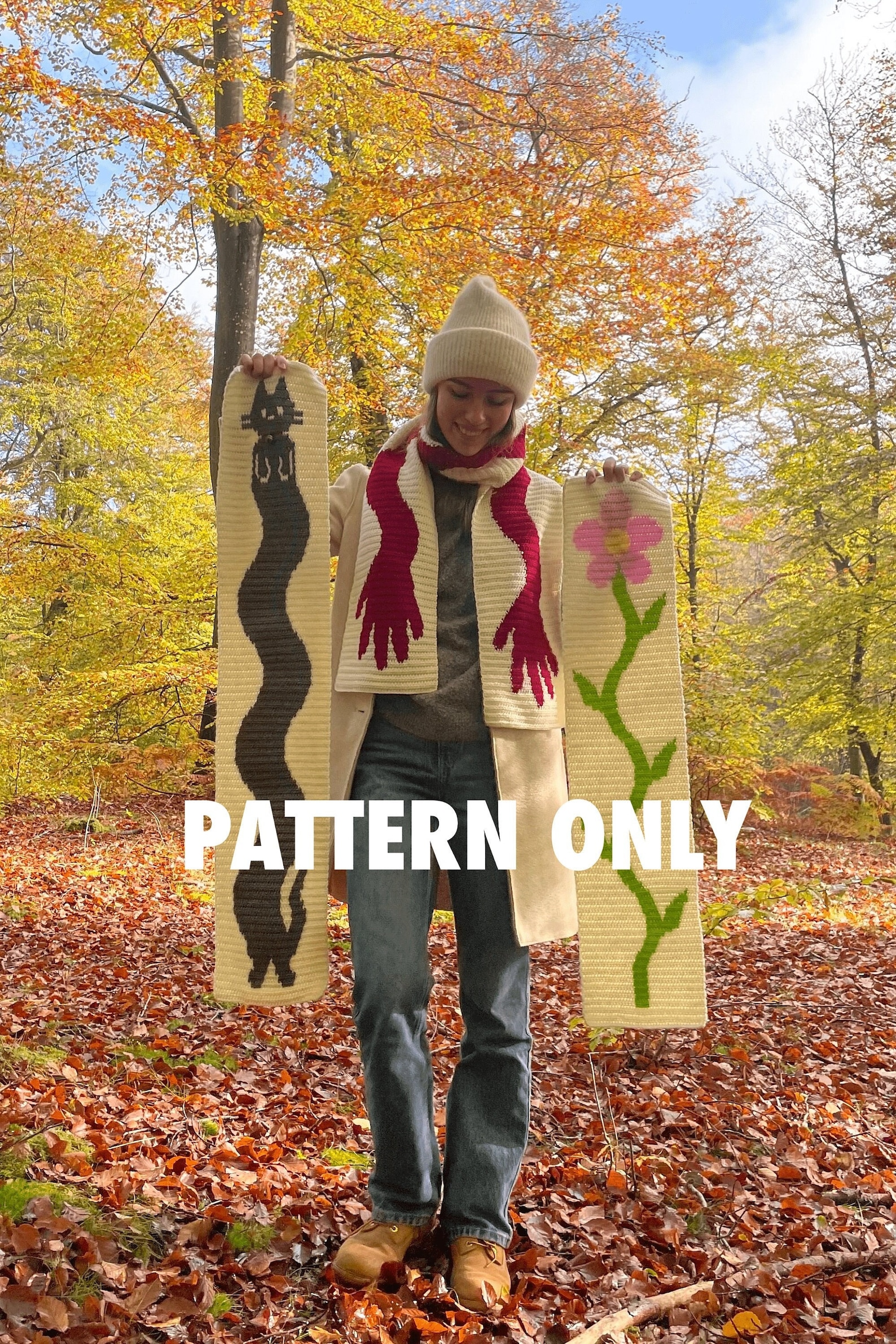 The Squiggly Scarves Winter and Autumn Shawl Accessory Cat - Etsy