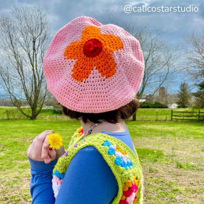 Bloom Bereigh Beret Hat Crochet Pattern by Crocheigh | Etsy