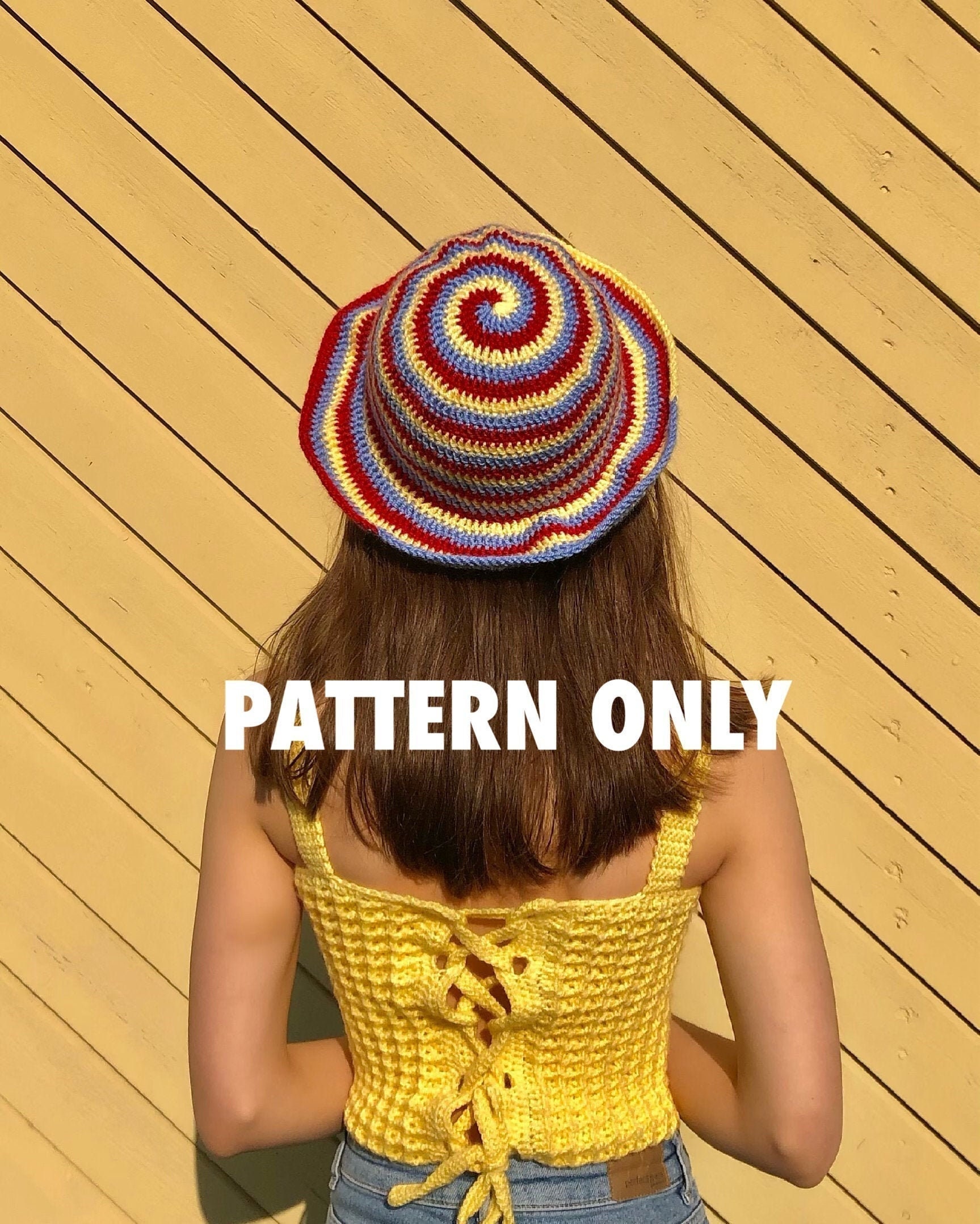 Swirly Spiral Tie Dye Psychadelic Funky Bucket Hat / Sun Hat 4in1 ...