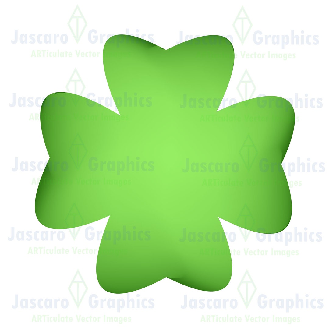 Four Leaf Clover Clipart Digital Graphic Instant Download - Etsy