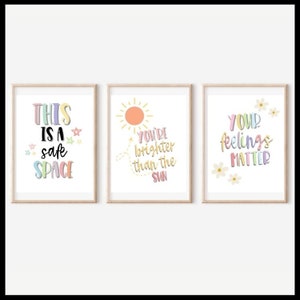 Calming Corner Posters Bundle, Set of 12 Prints, Watercolor, Printable ...