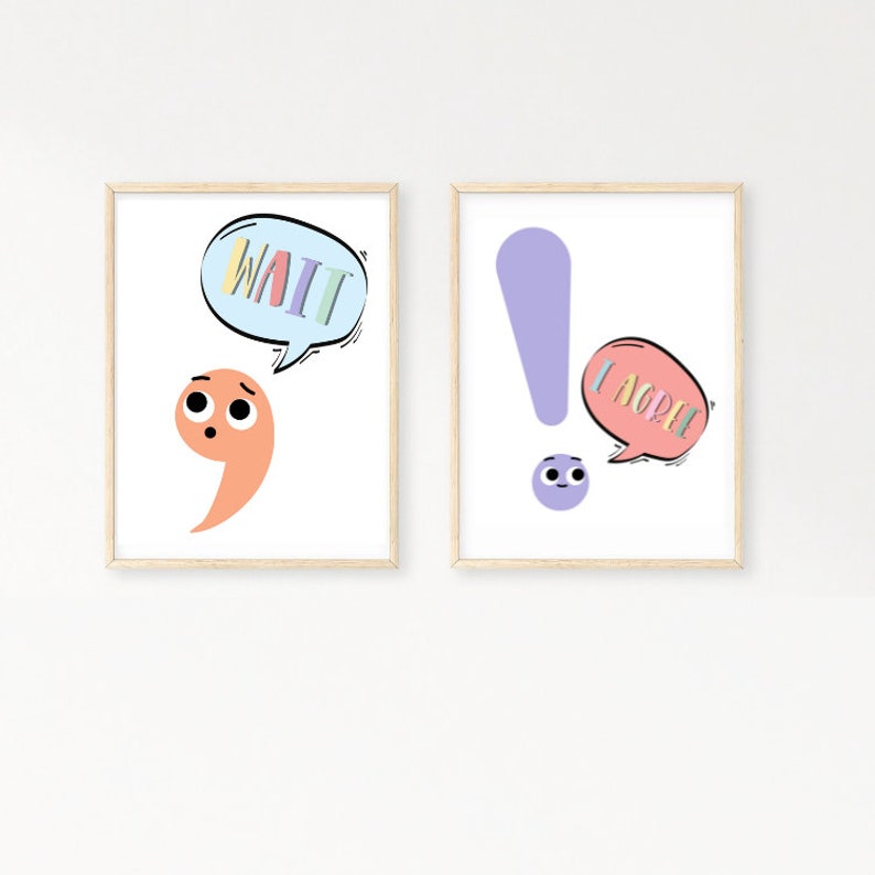 Funny Grammar Teacher Decor Posters, Educational Wall Art, Classroom ...