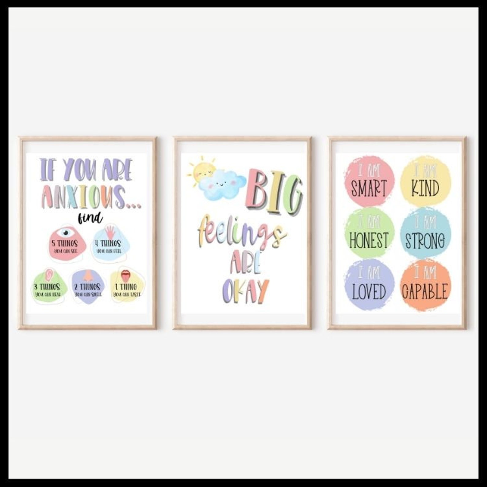 Calming Corner Posters Bundle, Set of 12 Prints, Watercolor, Printable ...