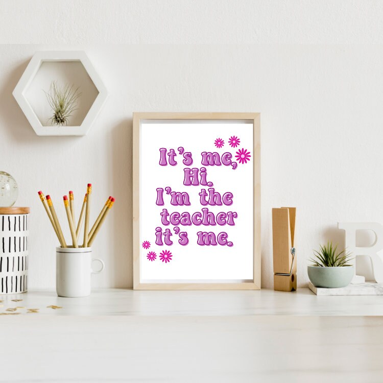 Taylor Swift Decor Poster, Teacher Desk Decor Printable, School ...