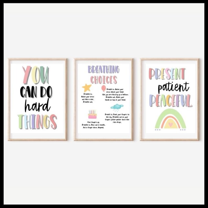 Calming Corner Posters Bundle, Set of 12 Prints, Watercolor, Printable ...