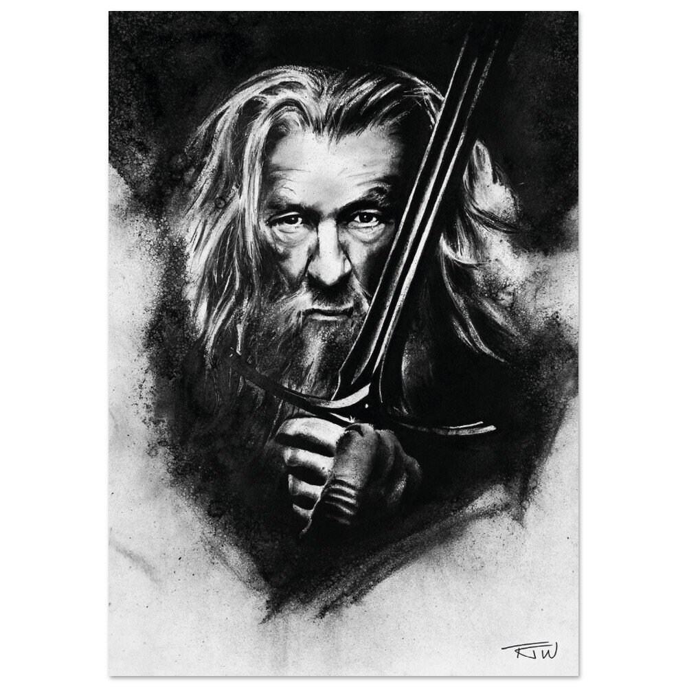 GANDALF Art Print the Lord of the Rings Ian Mckellen - Etsy
