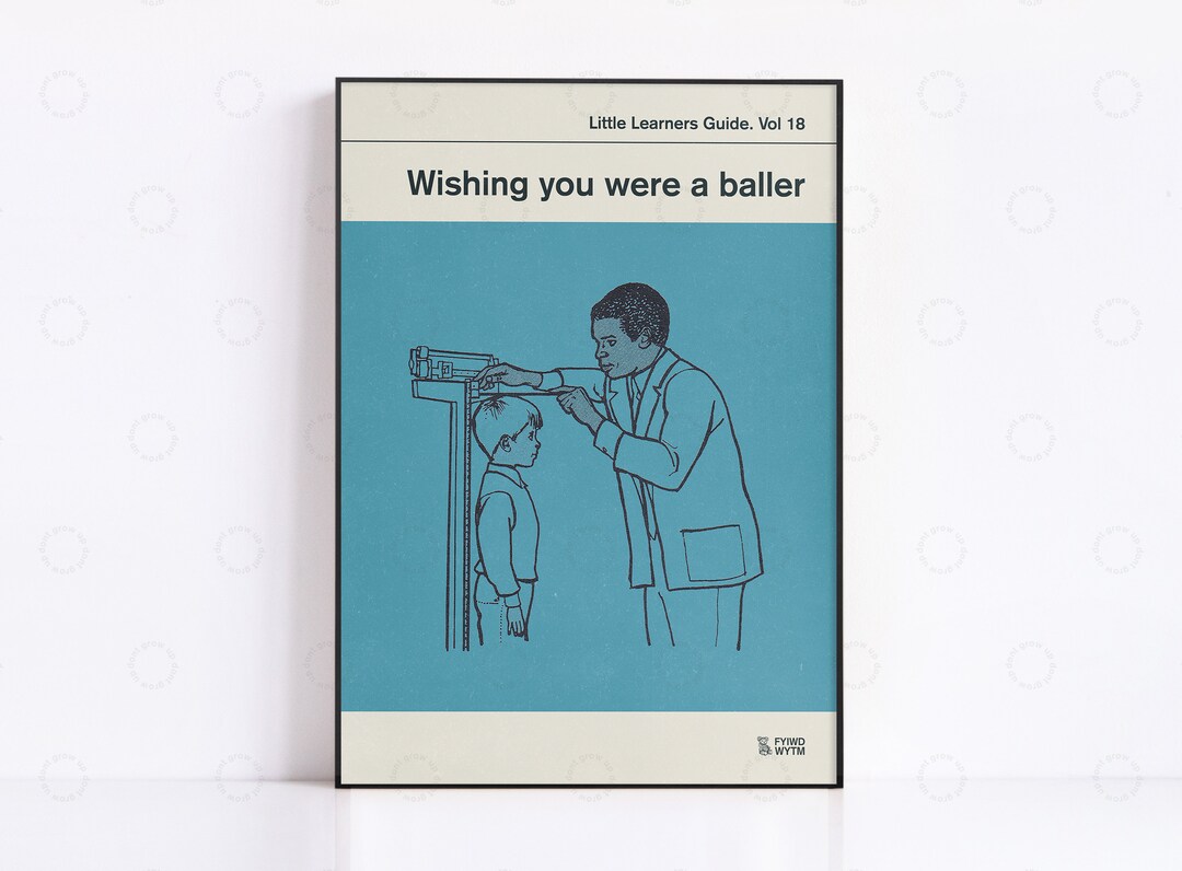 Vol 18. Wishing You Were A Baller Poster, Retro Book Cover, Vintage ...