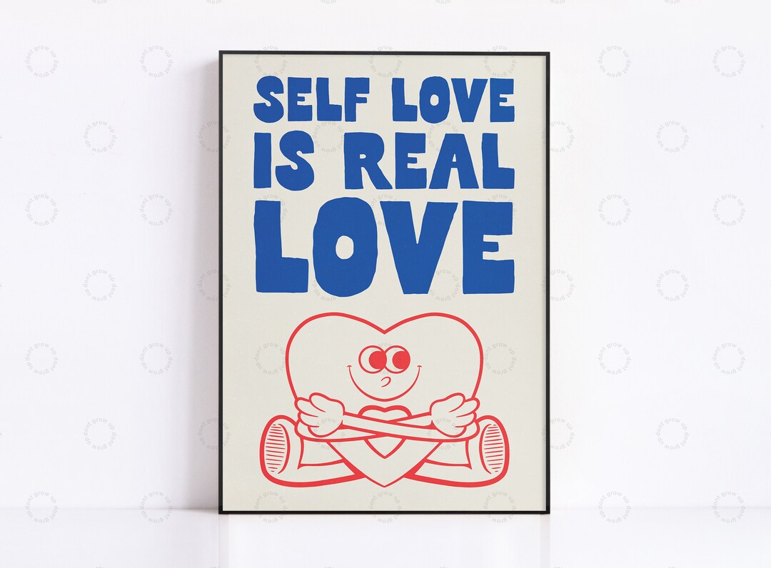 Self Love Print, Love Yourself Poster, Motivation Poster, Positive ...