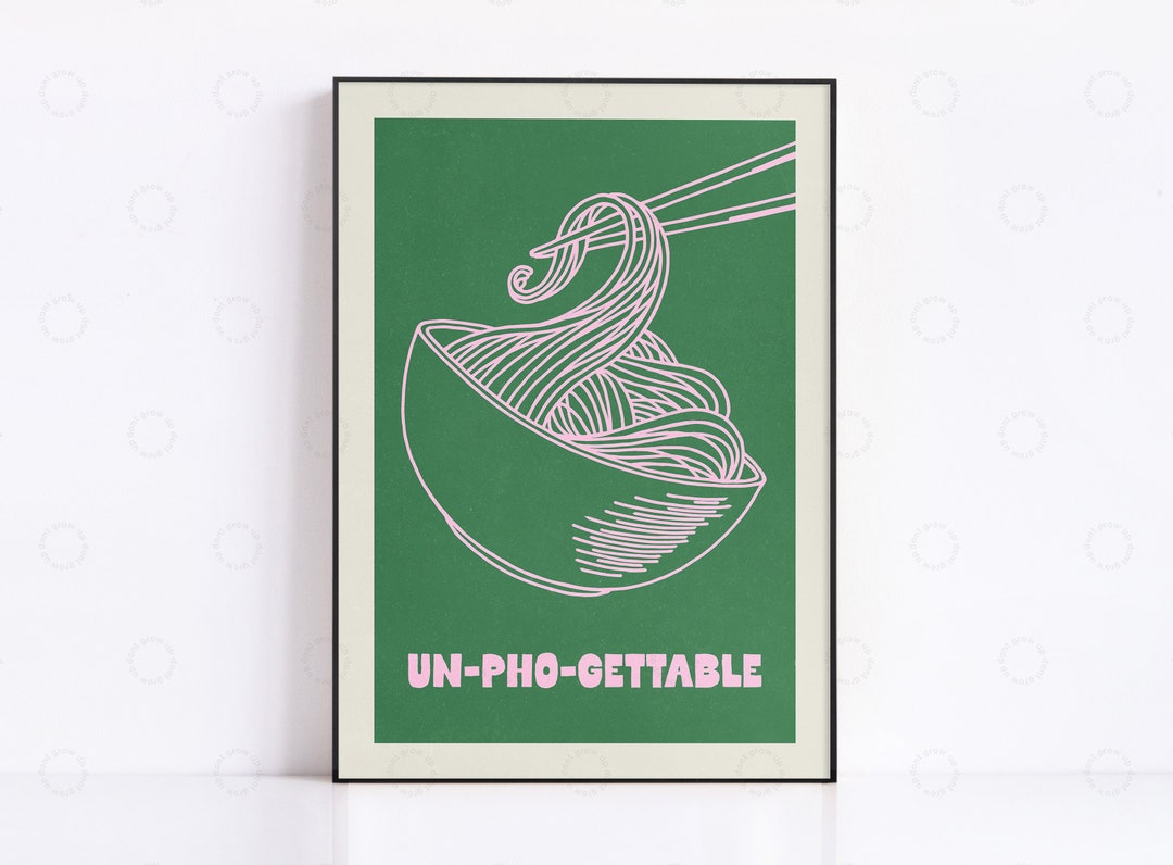 Pho Print, Vintage Food Poster, Retro Food Print, Vietnamese Asian Food ...